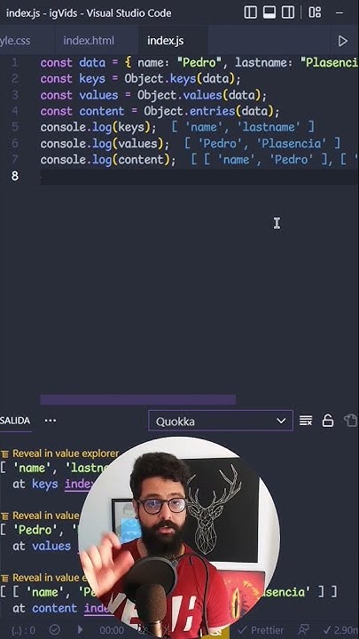 Object keys, values y entries en javascript - #short - YouTube