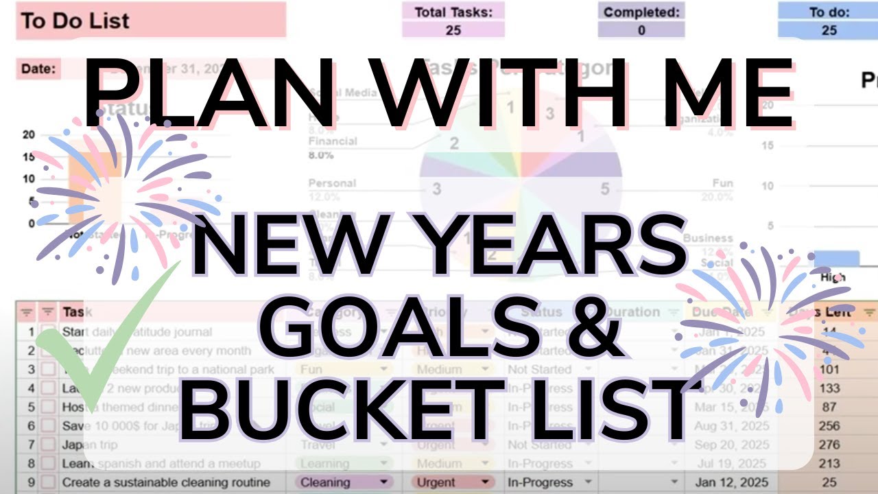 My 2025 Goals & Bucket List | Planning for a Fulfilling Year with a ...