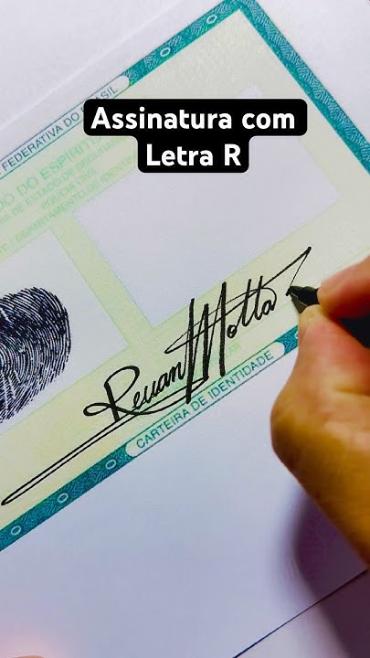 Como FAZER UMA ASSINATURA COM A LETRA R - YouTube