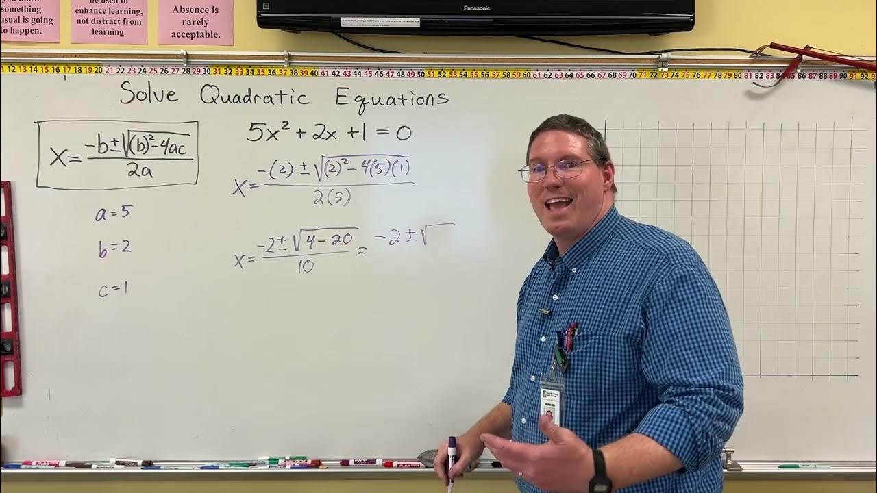College Algebra - Quadratic Formula Example 2 - YouTube