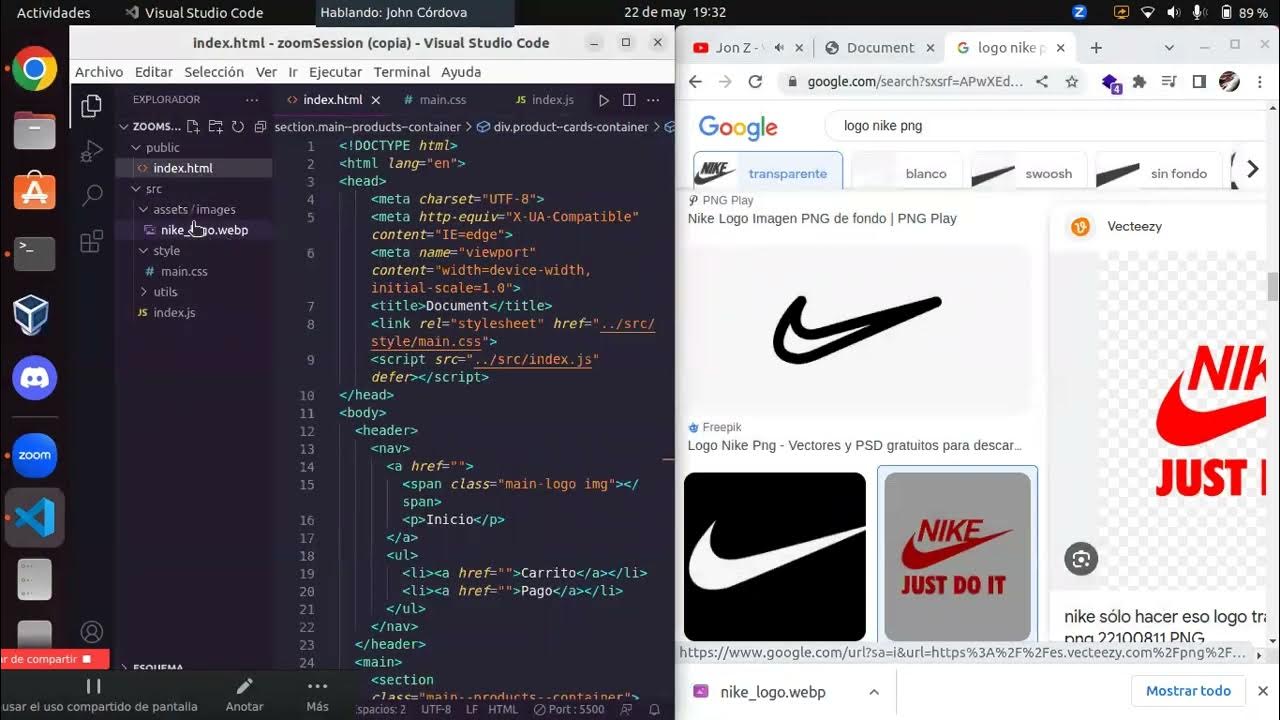 Ecommerce con Js Html Css parte 1 - YouTube