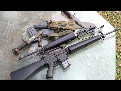 colt SP1 upper on Brownells retro 601 lower fitted with adapter bushing to make early m16 clone