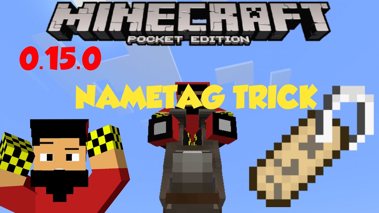 0.15.0 Trick- Name Tag Trick Minecraft (PE) - YouTube