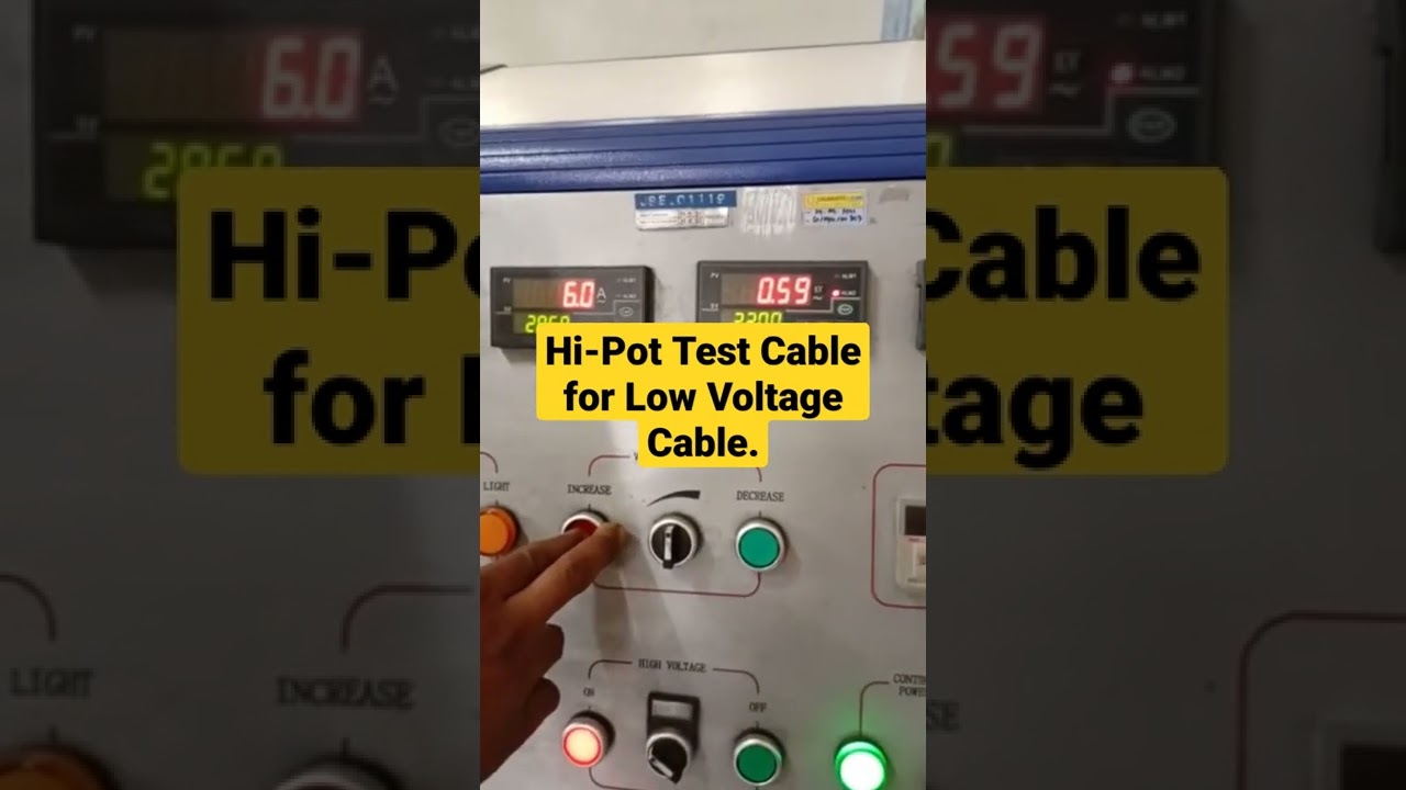 Hi-Pot Test Cable for Low Voltage Cable. - YouTube