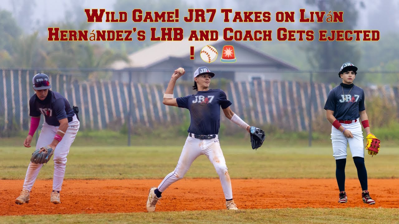 Wild Game! JR7 Takes on Liván Hernández’s LHB and Coach Gets ejected ! ⚾🚨 - YouTube