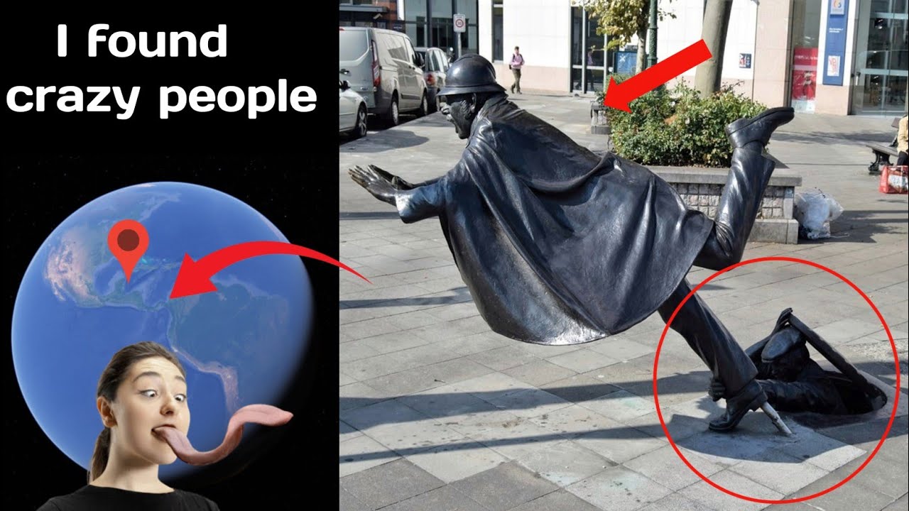 I found crazy peoples on google earth and map - YouTube