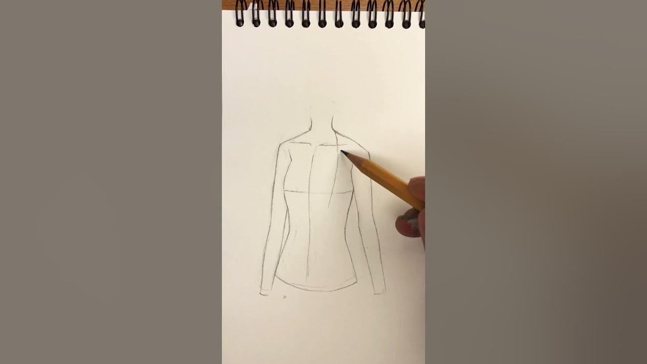 draw jacket on body, how to draw jacket, drawing clothes on body - YouTube