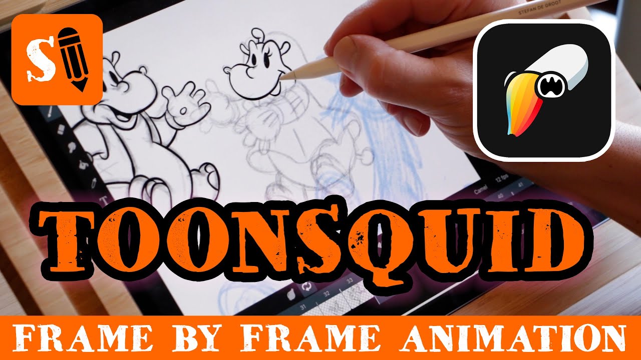 ToonSquid Inking Horus Hippo in Egypt with Vector Brushes - YouTube