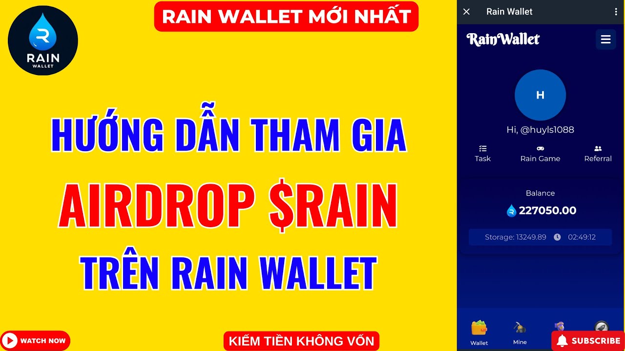 Rain Wallet - Hướng Dẫn Khai Tham Gia Nhận $RAIN (Kèo Ví Rain Wallet) - YouTube