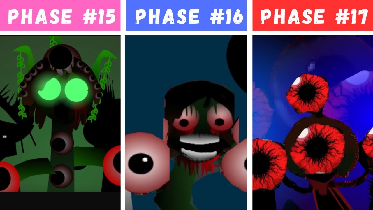 PHASE 15 VS PHASE 16 VS PHASE 17 #sprunki - YouTube