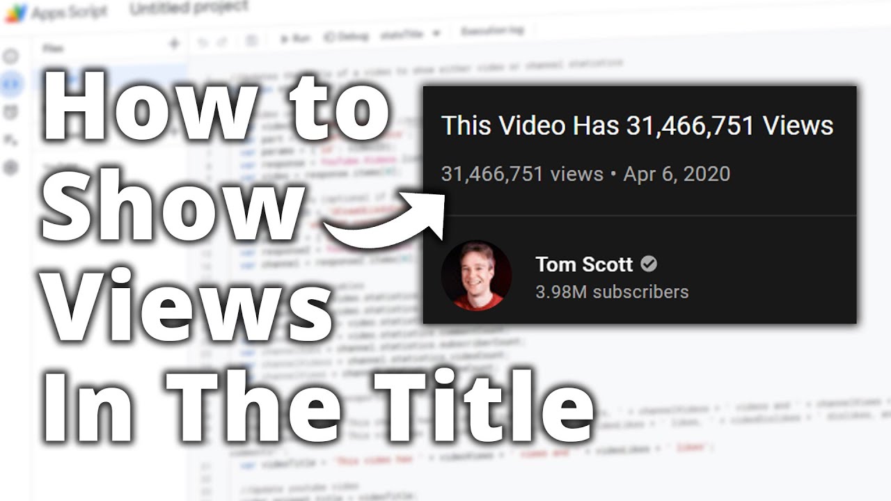 How to Show Views in the Title like Tom Scott - YouTube