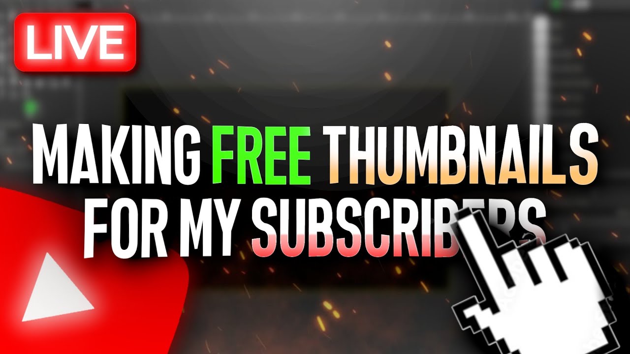 🚨Making FREE Thumbnails for My Subscribers 🚨 - YouTube