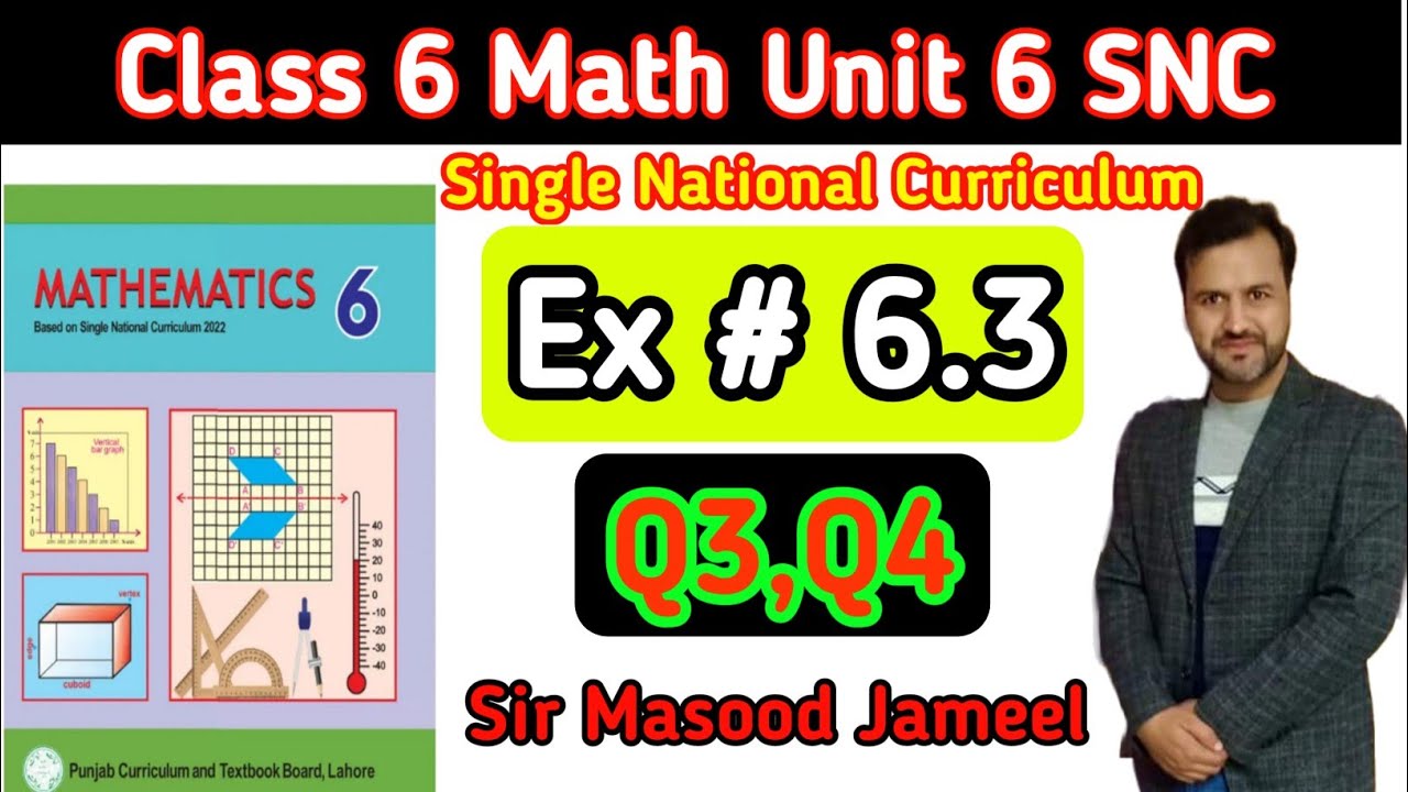 Class 6 Math SNC Exercise6.3 Q3,Q4|Math Class6 Ex 6.3 Q4 Single ...