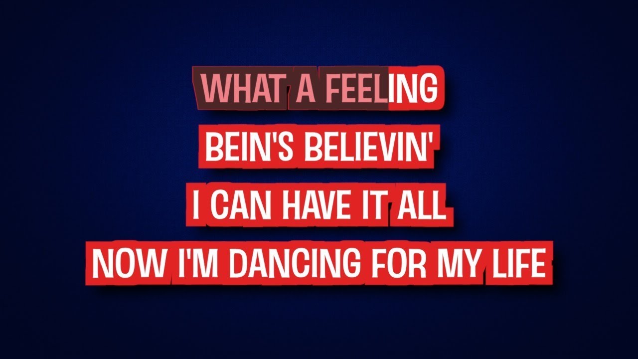 Irene Cara - Flashdance... What A Feeling (Karaoke Version) - YouTube