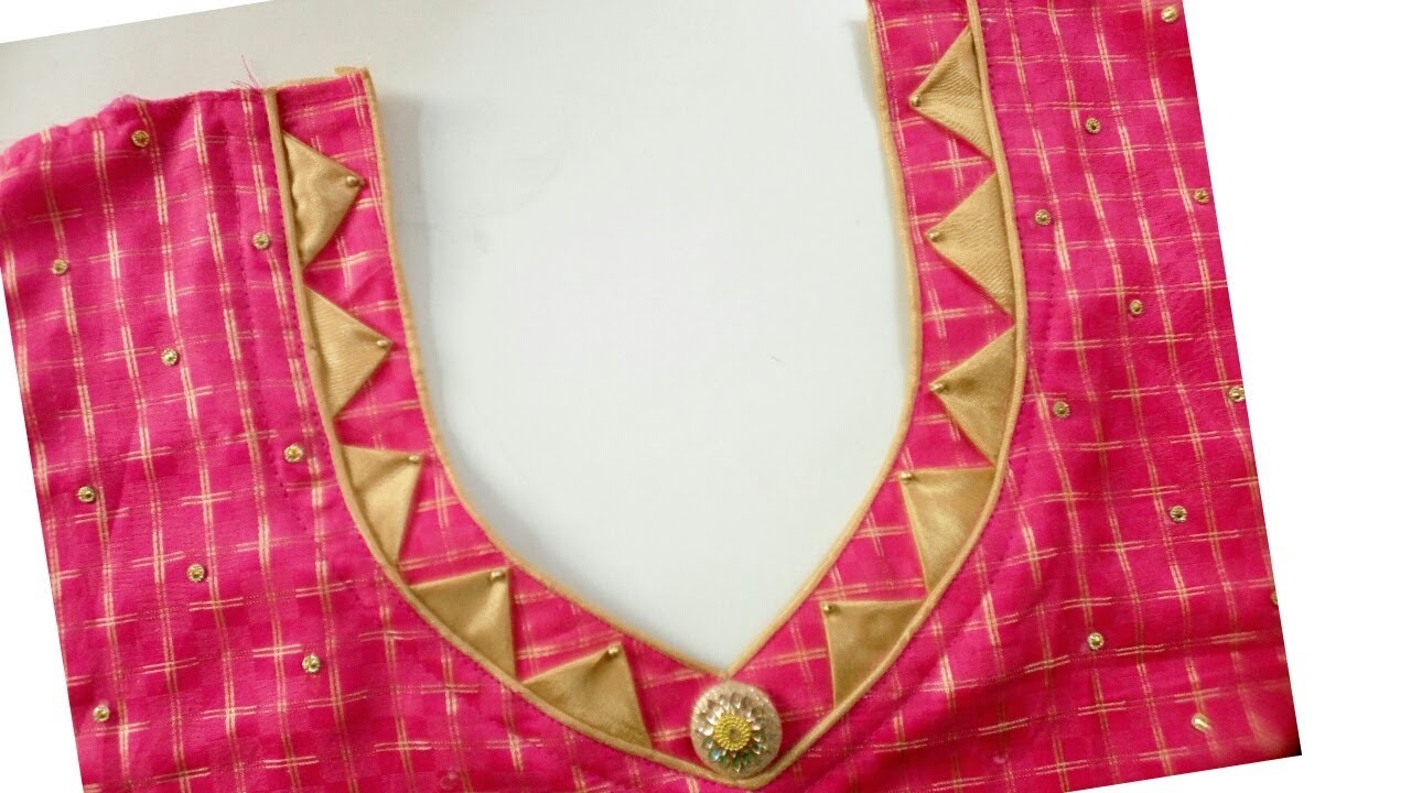 Very beautiful designer neckline cutting and stitching - YouTube