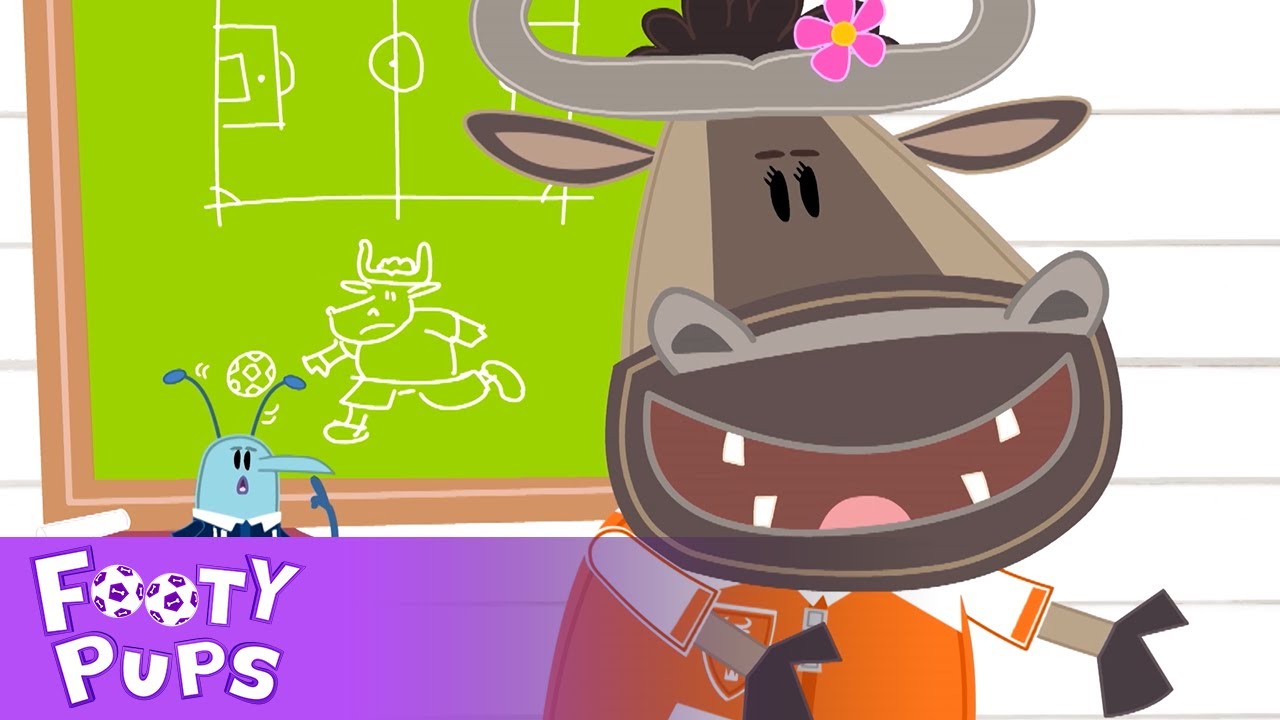 Footy Pups - Charging for the Ball | Football for Kids - YouTube