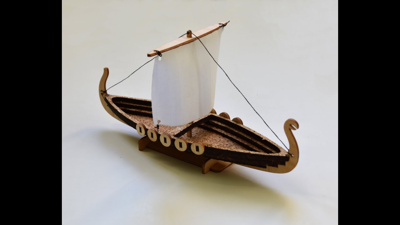 Viking ship model kit assembly - YouTube