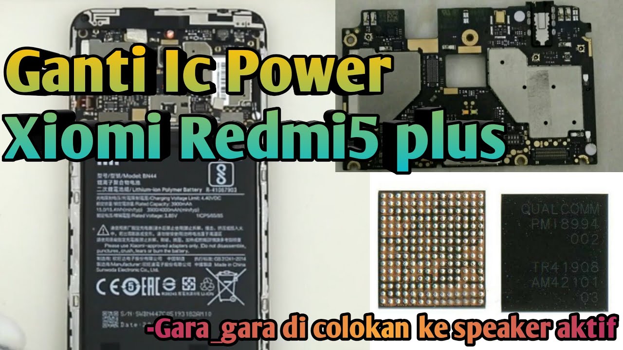GANTI IC POWER REDMI 5PLUS MODE HANDSED. jozz - YouTube