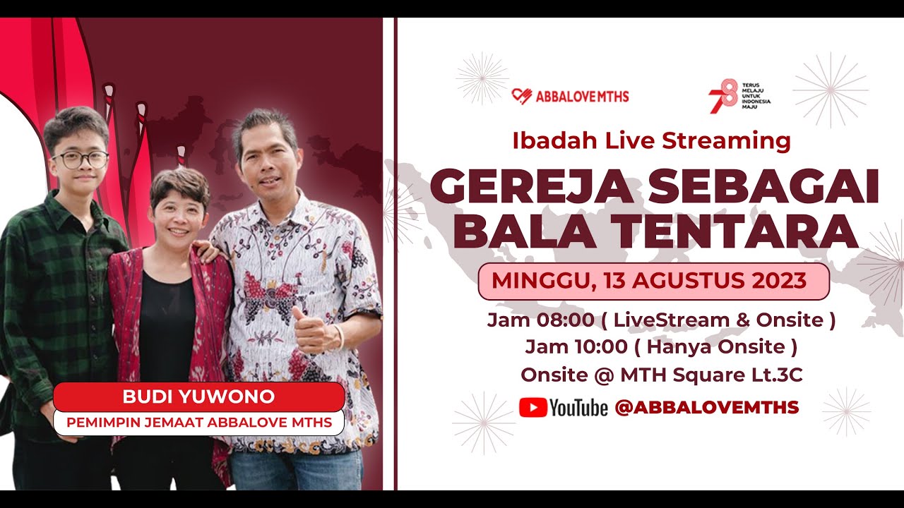"Rediscovering God's Church" Ibadah Online 13 Agustus 2023 - ( Budi Yuwono ) - YouTube