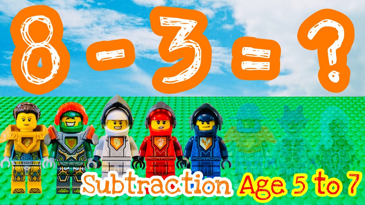 Educational Video - Subtraction, Kindergarten / First Grade, Math LEGO ...