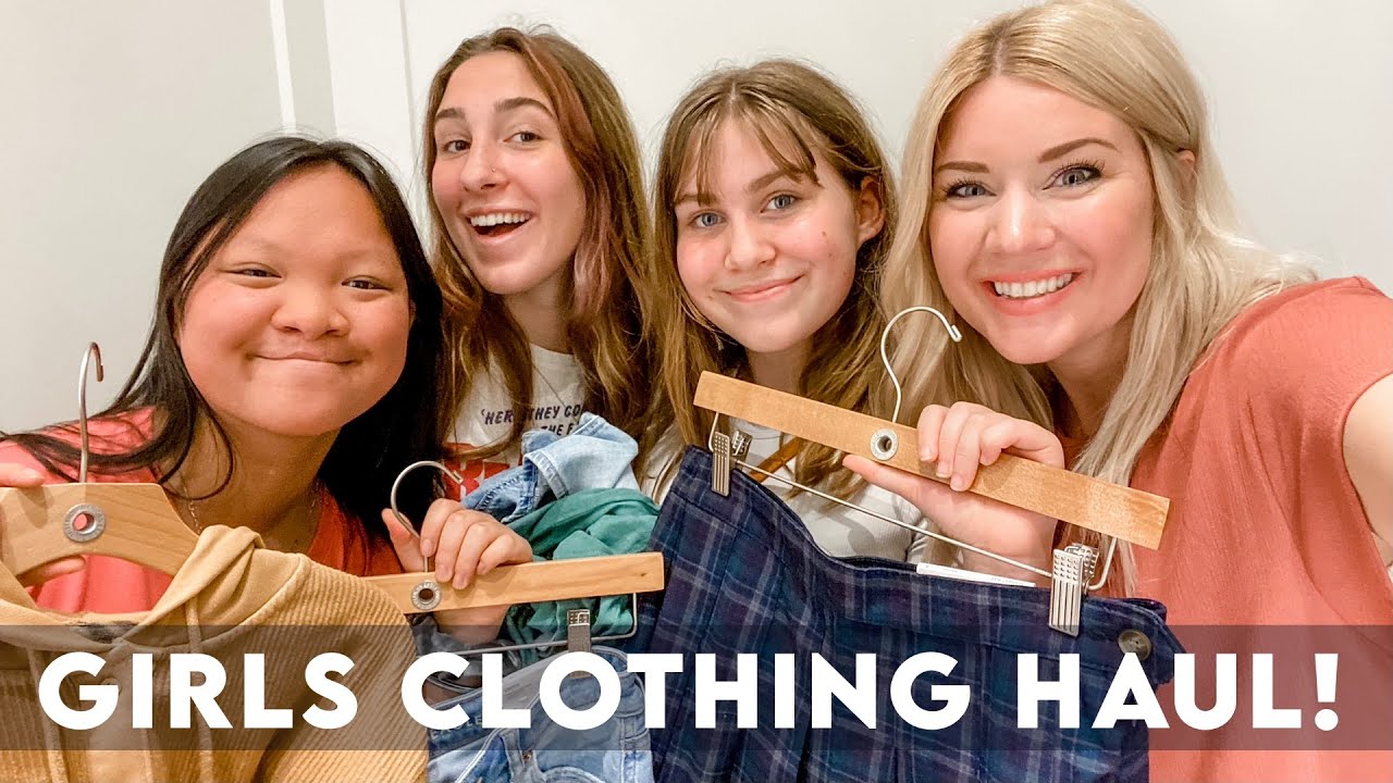 BACK TO SCHOOL Clothing Haul for the Girls! - YouTube