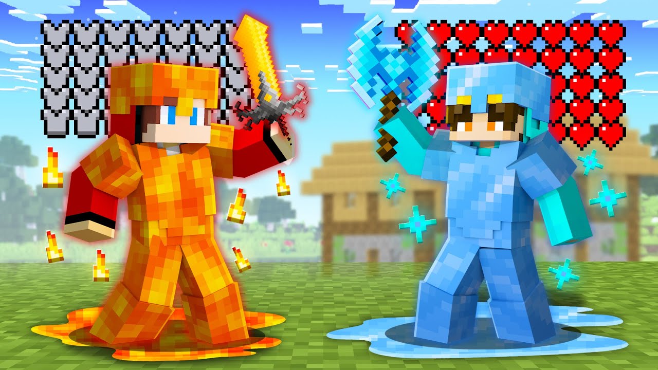 JJ LAVA Armor vs Nico ICE ARMOR Survival Battle in Minecraft Challenge - Maizen JJ and Mikey ...