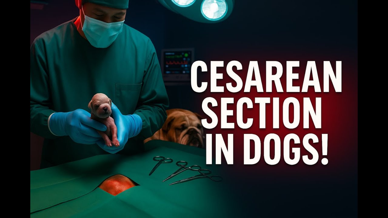 Cesarean Section in dog🐶🥼#dog #education #cat #petcareprovider # ...