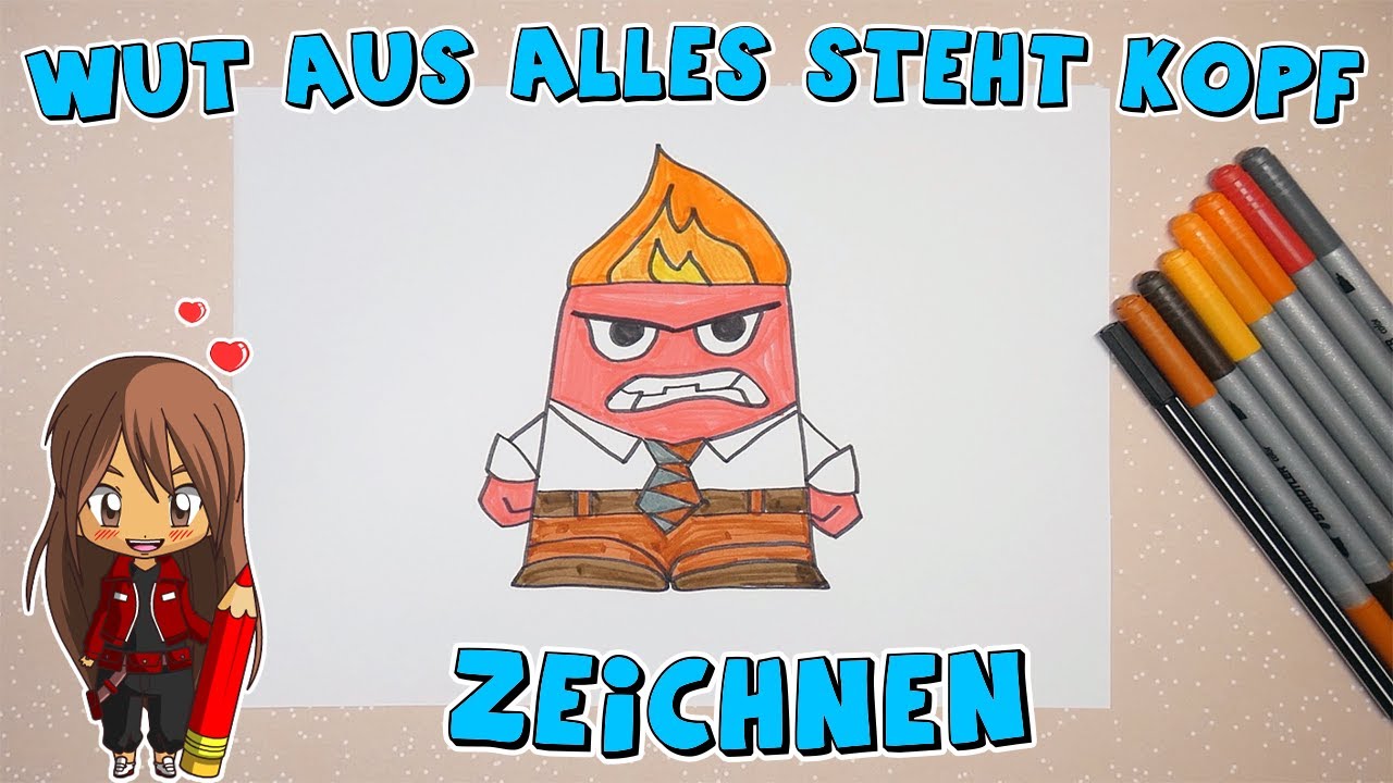 Wut aus Alles steht Kopf einfach malen für Kinder | ab 8 Jahren | Malen ...