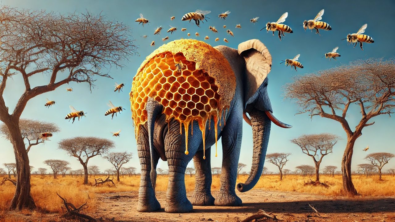 Rescuing an Elephant Covered in Bees! 🐘🐝 | Tiger, Monkey & Hyena Join ...