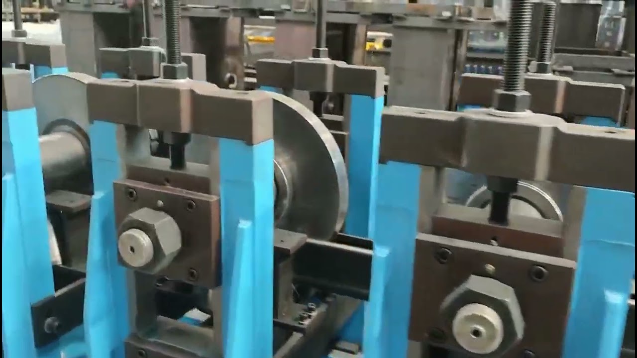 Solar strut roll forming machine taril test - YouTube