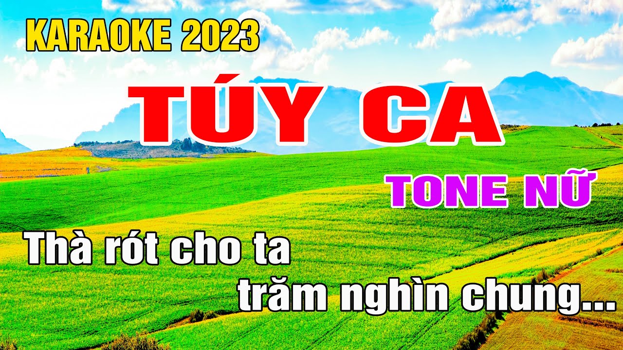 Túy Ca Karaoke Tone Nữ Nhạc Sống gia huy beat - YouTube