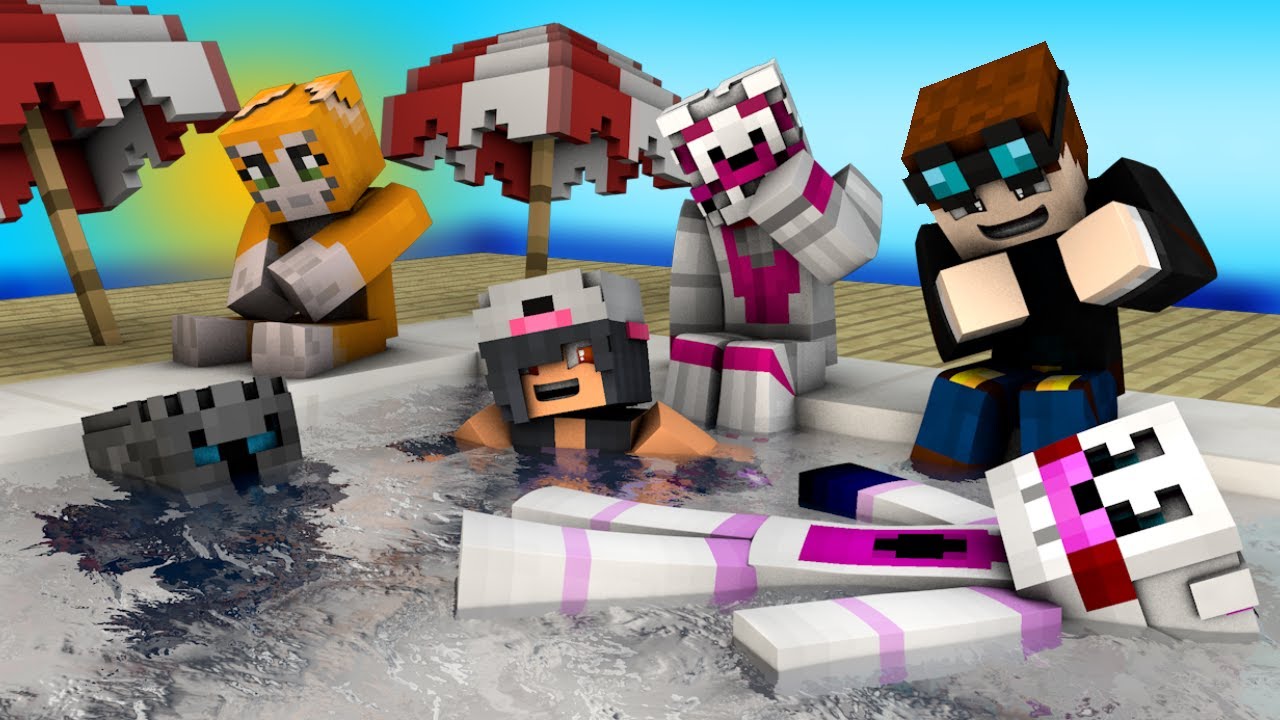 Minecraft: Youtuber Pool Party! Dantdm, Fnaf, Popularmmos, Stampy and ...