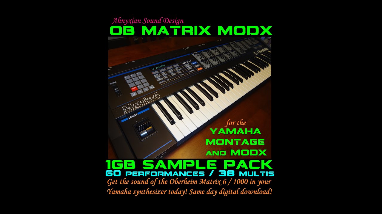OB MATRIX MODX for Yamaha Montage MODX Oberheim Sample Pack - YouTube