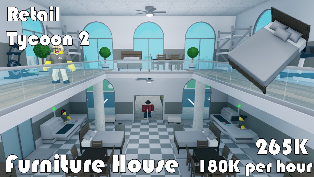 Roblox Retail Tycoon 2 Furniture House - YouTube