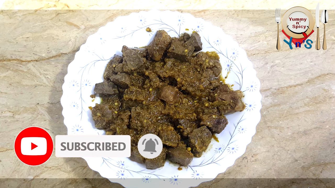 Mutton kaleji,mutton kaleji Hara Masala ,mutton liver recipe - YouTube
