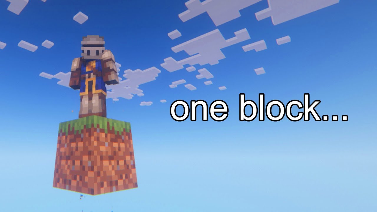 Minecraft one block is harder than it looks... - YouTube