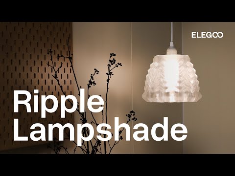 3D Printed Ripple Lampshade: IKEA-Inspired Using Elegoo Materials!
