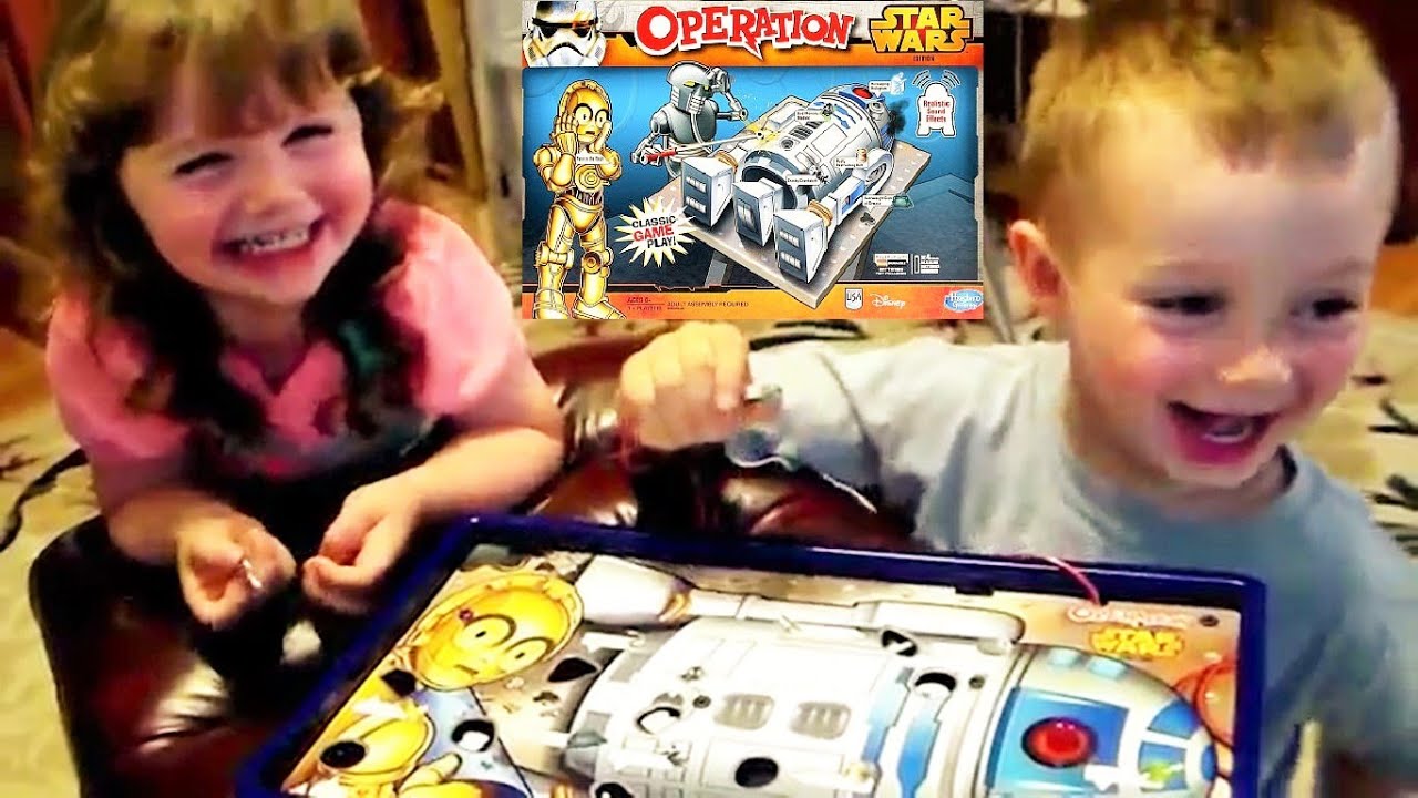 Star Wars Operation Game Opening/ Review by 2 Adorable laughing happy ...