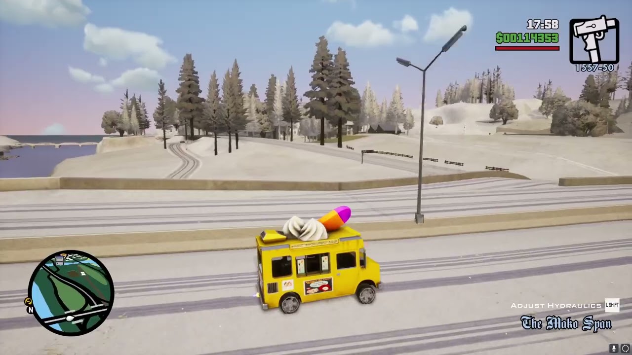 GTA SA Ice Cream Truck - Definitive Edition (Snow Day) - YouTube