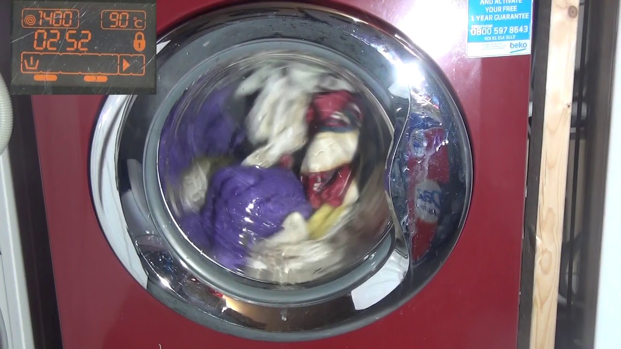 Red Beko Excellence XL9 : cotton pre wash (Part 2) - YouTube