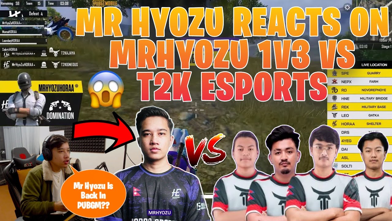 MR HYOZU REACTS ON MRHYOZU HORAA 1V3 T2K ESPORTS 😱🔥 HORAA ESPORTS VS T2K ESPORTS 4V4 🤯 ️ ...