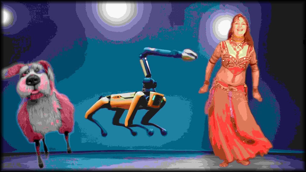 Fluffy New Robot Dog Dancing - YouTube