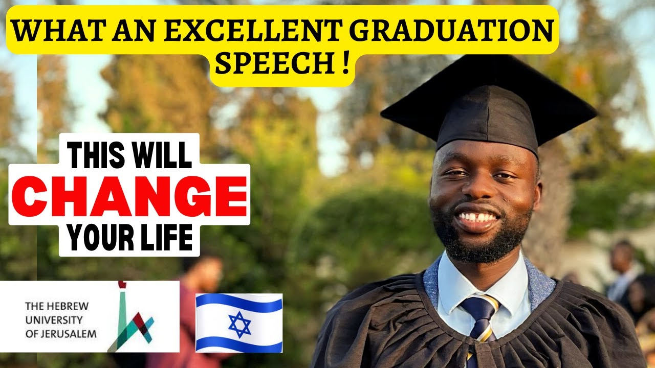Best Graduation speech Ever 2022| Hebrew University of Jerusalem ...