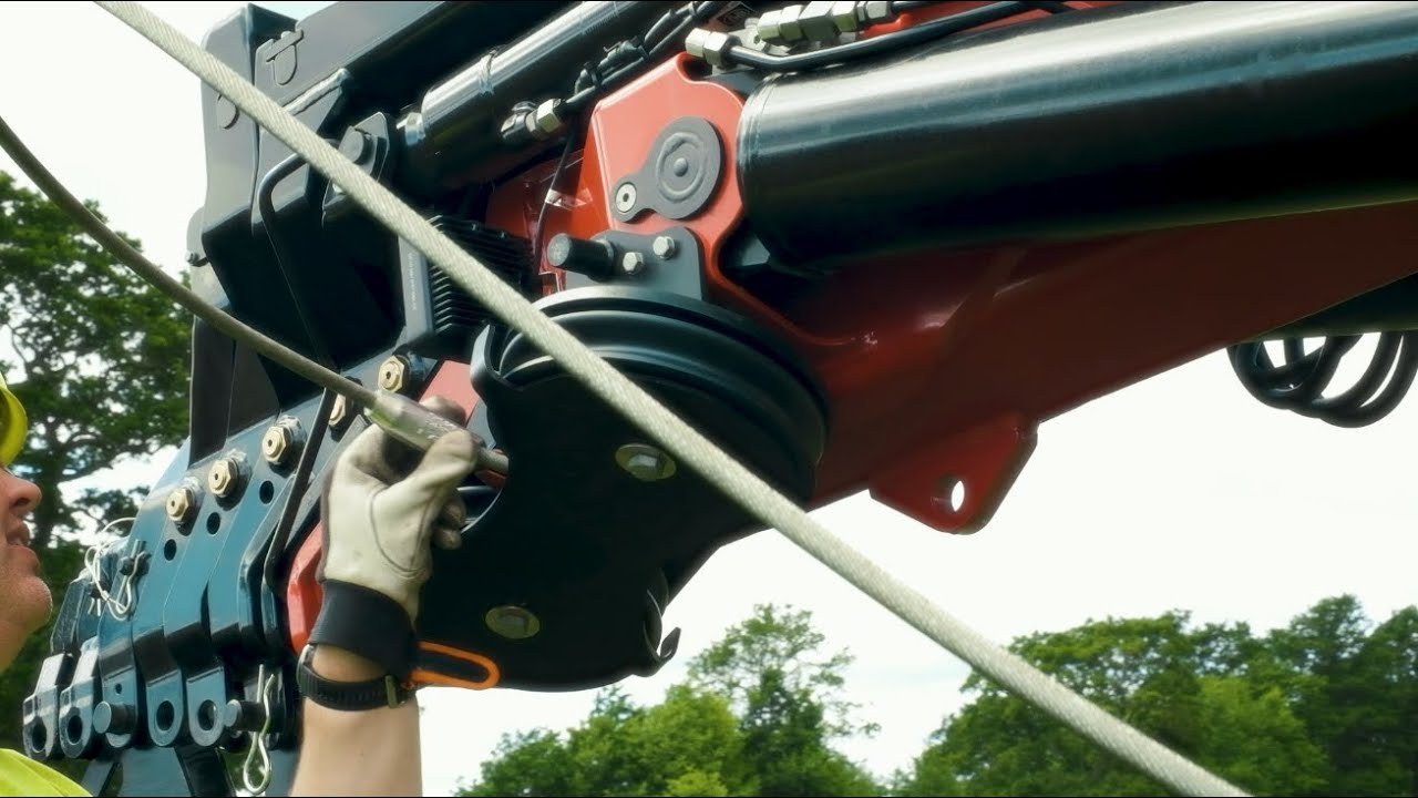 How to rig up a hoist on your HMF crane - YouTube