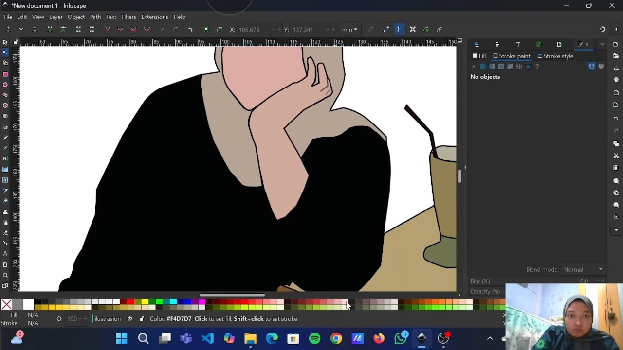 UTS KOMPUTER GRAFIS FLAT DESIGN TUTORIAL - YouTube