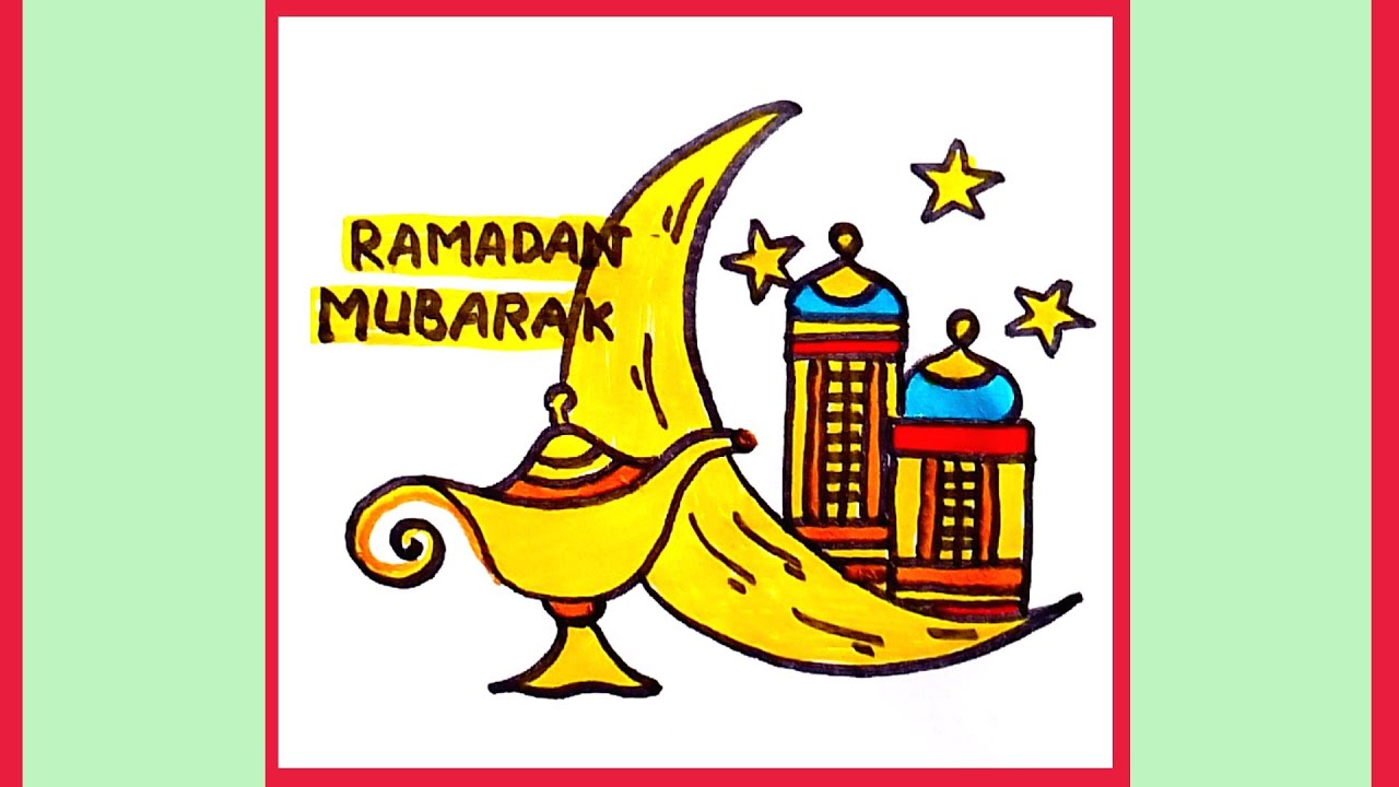 Easy Ramadan Drawing || how to drawing ramadan || how to draw ramadan ...