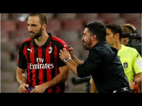 Le gros tacle d'Higuain sur Gattuso (vidéo)- 24H
