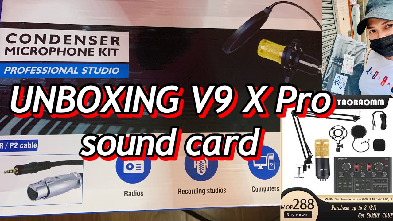V9 X Pro sound card || Unboxing || PTB - YouTube