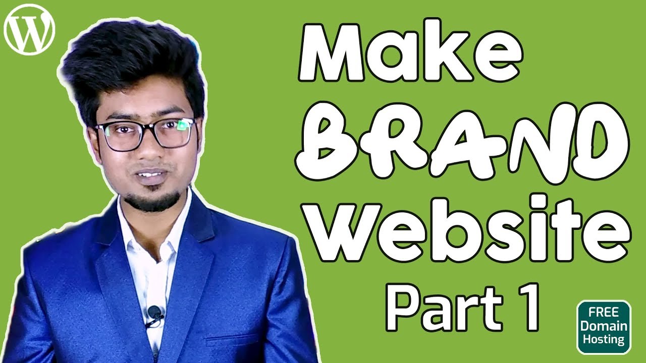 How To Make a FREE Professional Brand Website With WordPress | FREE ...