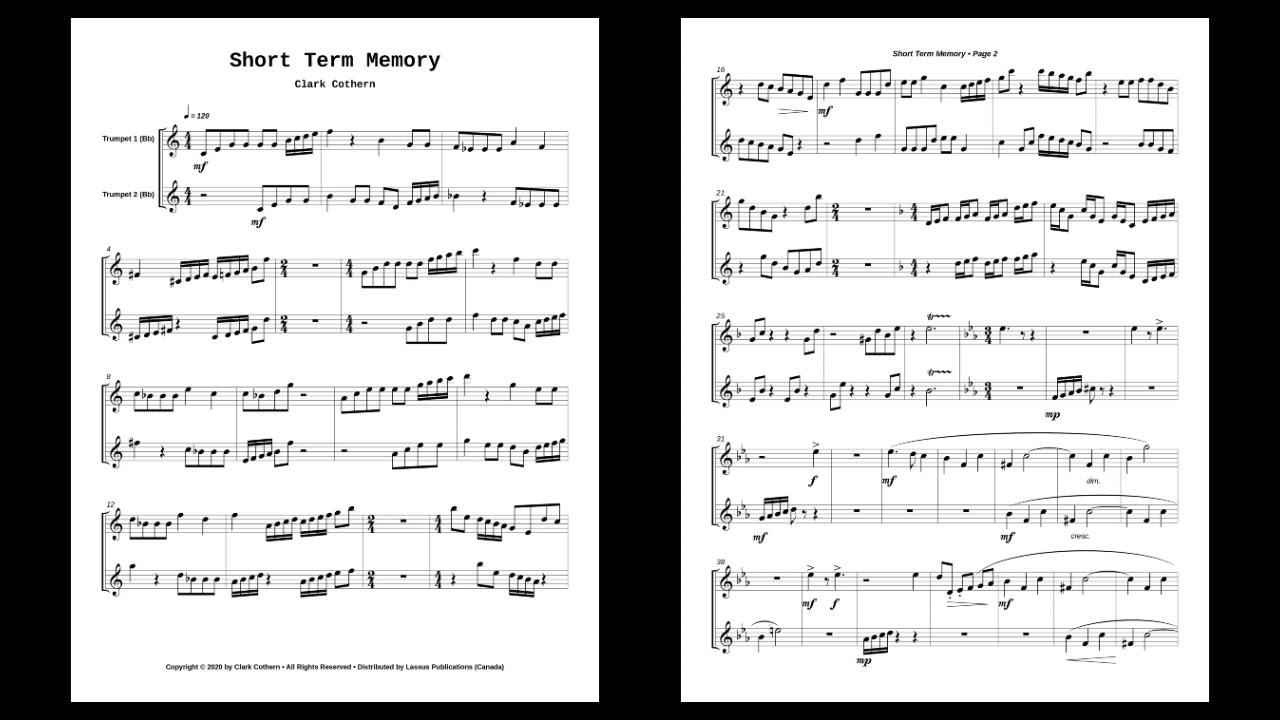 Short Term Memory for Two Trumpets - YouTube